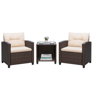 Ebern Designs Cydelia 3 Piece Seating Group with Cushions & Reviews ...